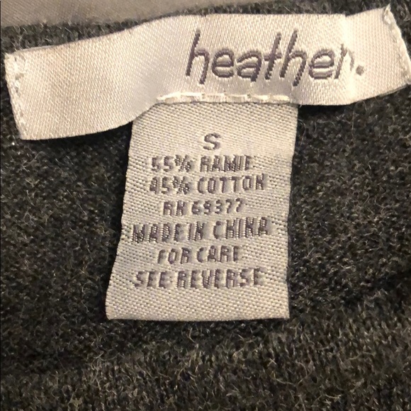 heather b | Sweaters | Heather B Gray L Monogram Logo Sweater Xs | Poshmark